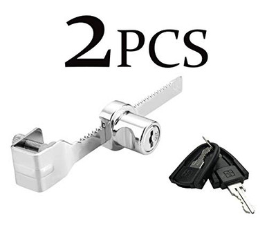 XIEHE 318 Sliding Glass Door Lock Showcase Lock Ratchet Lock with Keys ...