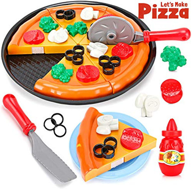 Liberty Imports Create Your Own Pizza Pie with Toppings Slice and Serve ...