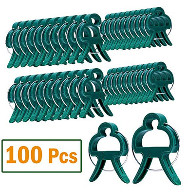 100 Pcs Plant Support Clips Flower Vine Clips Gardening Plant Lever ...