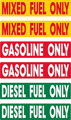 Diesel Gasoline Mixed Fuel prime fast delivery 6 decals as shown ...