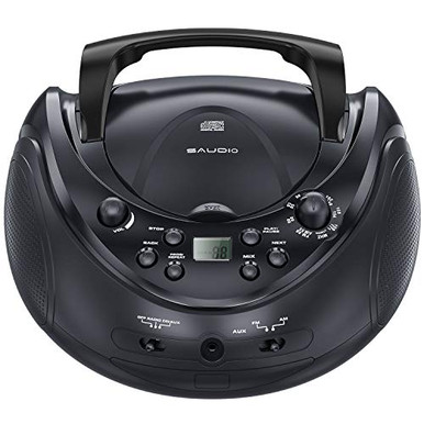 sAudio Stereo CD Boombox Portable CD Player with AM FM Radio and Audio ...