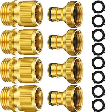 Garden Hose Quick Connect Fittings Solid Brass Quick Connector 3 4 Inch ...