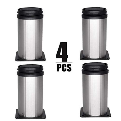 4 Packs 2 Inch Adjustable Legs KINJOEK Stainless Steel Adjustable ...