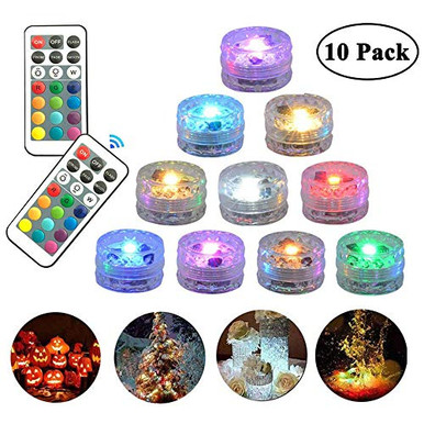 Small Submersible LED Lights 1 2 Vase Underwater Tea Light Waterproof ...
