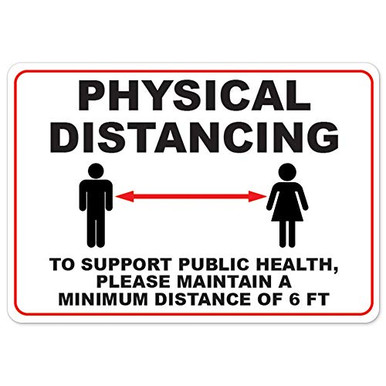 COVID 19 Notice Sign Physical Distancing to Support Public Health 6 ...