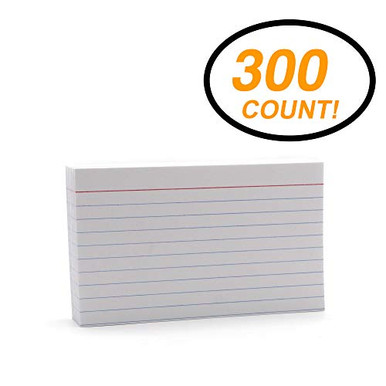 Emraw 300 Sheets White Index Cards Durable Ruled Index Cards Note Cards ...
