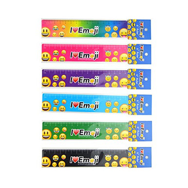 Emoji Rulers Multi Colored Six Pack for School or Office ...