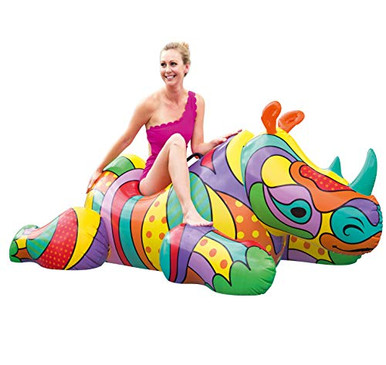 POP Rhino Inflatable Ride On Pool Float - Warehousesoverstock
