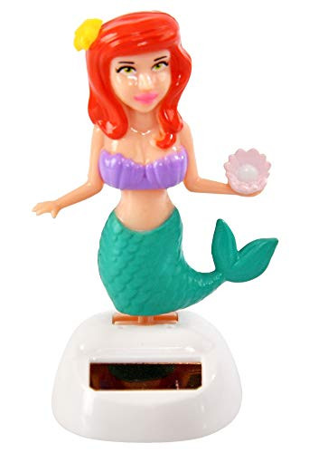 Home X Mermaid Solar Dancer Figure Solar Powered Dancing Office Desk ...