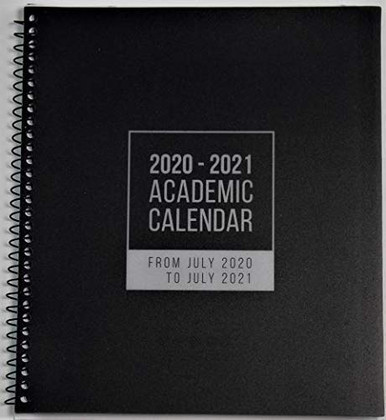 2020 2021 July to June Academic Calendar in Black with Month Week Views ...