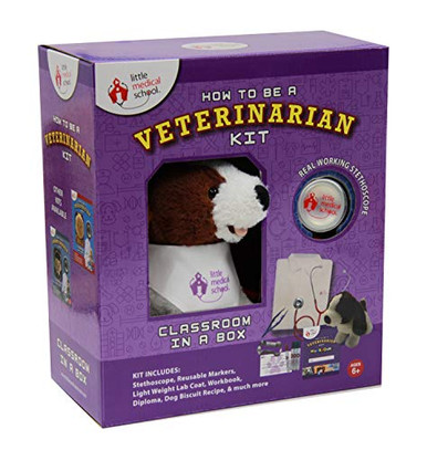 How to Be A Veterinarian Kit Includes Plush Dog Real Stethoscope Lab ...