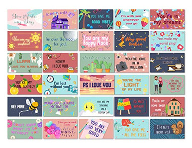 Lunch Box Notes Love Notes for Him and Her 60 Pack Motivational and ...
