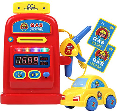 TeganPlay Gas Station Playset Pretend Play Toy Gas Pump for Boys Girls ...