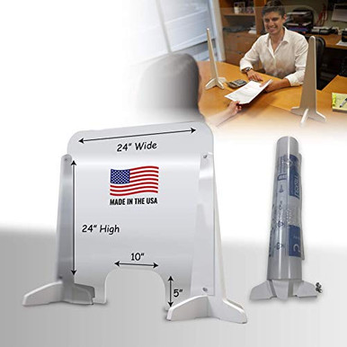 Plastic Shield Sneeze Guard 24 x 24 Inches Plexiglass Shield 10 x 5 ...