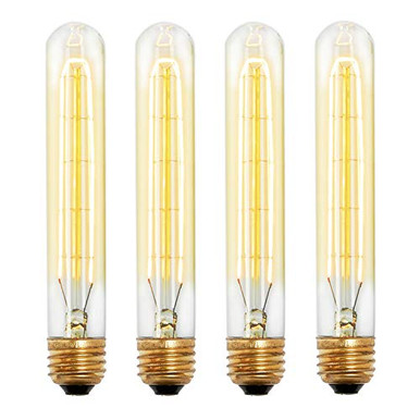 Tubular Edison Bulb 40W Dimmable T9 Vintage Bulbs Warm White E26 Medium ...