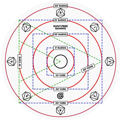 Acrylic Spell AOE Damage Template Marker D D Area Effect 1 Grid or Hex ...