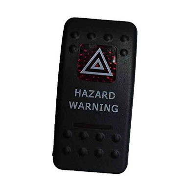 E Support 12V 20A Bar Rocker Switch Red LED Hazard Warning Light Lamp ...