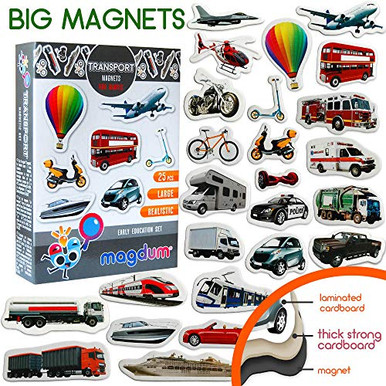 MAGDUM Photo Transport Magnets for Kids Real Large Fridge Magnets for ...