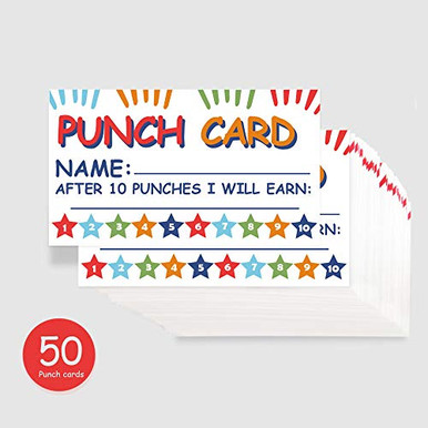 Punch Card Incentive Reward Card Business Fun Home Education for Kids ...