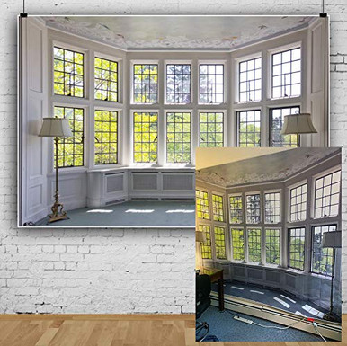 AOFOTO 7x5ft Classic French Pane Bay Windows Backdrop Luxury Retro ...