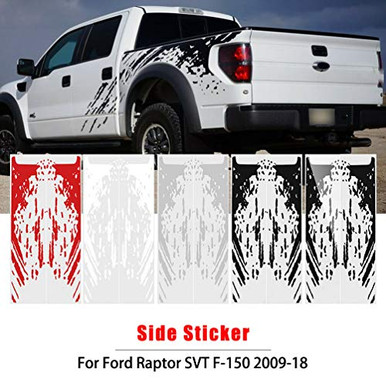 Luixxuer Vehicle Side Bed Decals Kit Mud Splash Sticker Vinyl For Ford ...