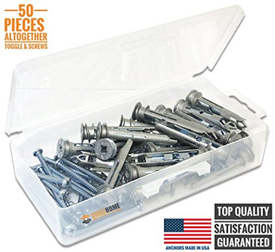 Heavy Duty Self Drilling Toggle Anchors for Drywall with Screws Kit ...