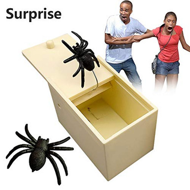 Rubber Spider Prank Toy Box Surprise Joke Boxes Plastic Spider Box ...