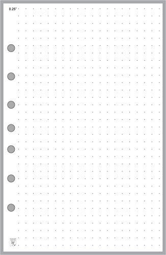 Classic Size Dot Grid Paper Refill, 0.10" Spacing, Sized and Punched ...
