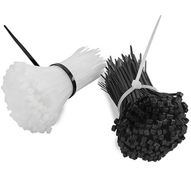 Simple Deluxe 500pcs 4 Inch Self-Locking Plastic Zip Nylon Cable Tie ...