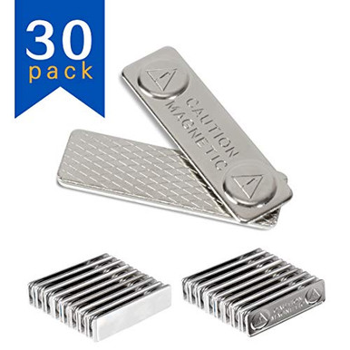 30 Name Badge Magnets - Magnetic Name Tag Holders with Premium Strength ...