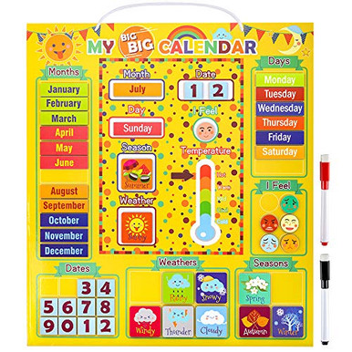 Preschool Learning Toy for Kids?Children Classroom Supplies Calendar ...
