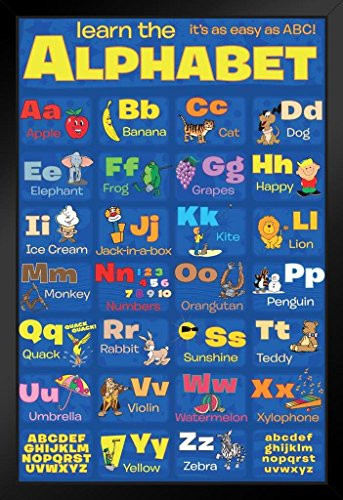 Pyramid America Learn The Alphabet Educational Reading Black Wood ...
