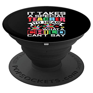 Autism Teacher Puzzle Piece Special Kids Autism Awareness PopSockets ...