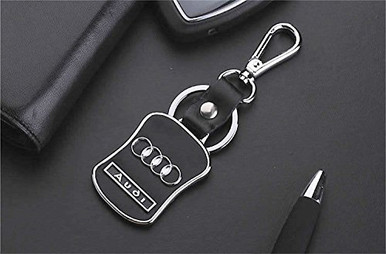 CHAMPLED Audi Emblem Keychain Keyring Logo Fashion Black Titanium ...