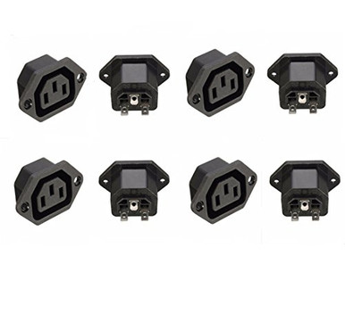 GFORTUN 8PCS AC 250V 10A IEC 320 C13 Panel Mount Female Inline Power ...