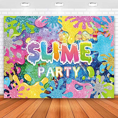 Allenjoy 7x5ft Slime Backdrops Slime Party Happy Birthday Backdrop It s ...