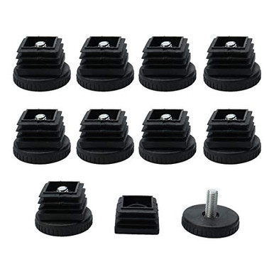 uxcell Leveling Feet 25 x 25mm Square Tube Inserts Kit Furniture Glide ...