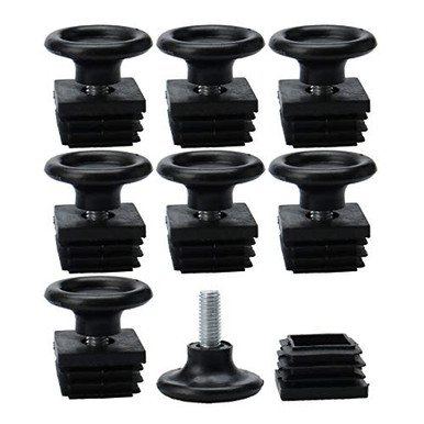 uxcell Leveling Feet 30 x 30mm Square Tube Inserts Kit Furniture Glide ...