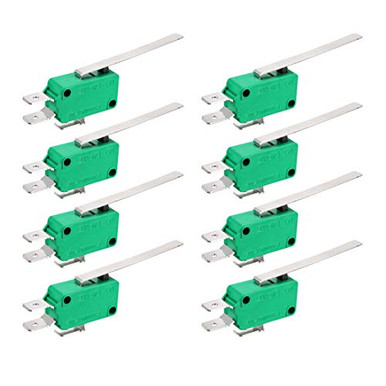 uxcell 8PCS KW3 OZ 16A 125 250VAC Long Straight Hinge Lever Type SPDT NO NC Micro Limit Switches ...