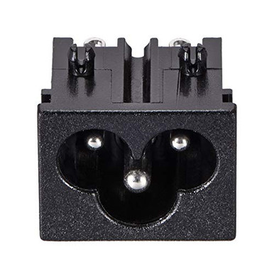 uxcell C6 Panel Mount Plug Adapter AC 250V 2.5A 3 Pins IEC Inlet Module ...