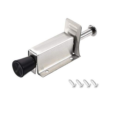 uxcell Stainless Steel Door Stopper Spring Loaded Telescopic Step on ...