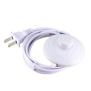 uxcell Inline Latching Foot Pedal Push Button Switch Round Lamp Foot ...