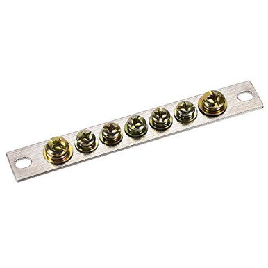 uxcell Terminal Block Connector Bar 7 Positions Single Row Ground Wire ...