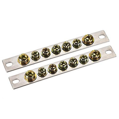 uxcell Terminal Block Connector Bar 7 Positions Single Row Ground Wire ...