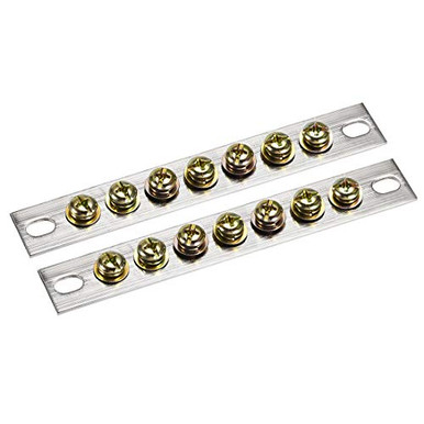 uxcell Terminal Block Connector Bar 7 Positions Ground Wire Row ...