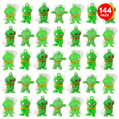 ArtCreativity Alien Paratroopers with Parachutes Bulk Pack of 144 Vinyl ...