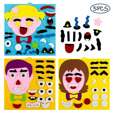 Biubee 3 Sets DIY Facial Expressions Puzzle Toys Creative Face Changing ...