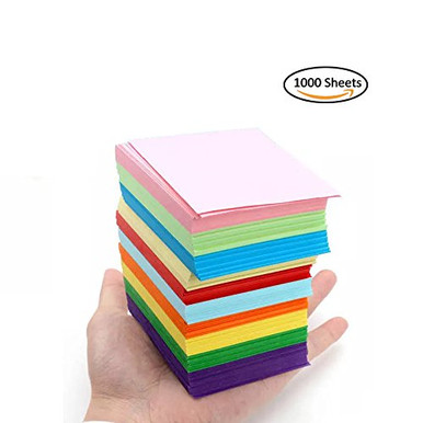 Color Origami Thousand Paper Cranes Origami 2.75 inch, 10 Colors, 1000 ...