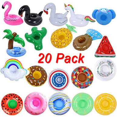 Inflatable Drink Holder 20 Pack Inflatable Drink Floats Cup Holders for ...