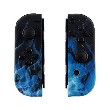 eXtremeRate Soft Touch Grip Blue Flame Joycon Handheld Controller ...